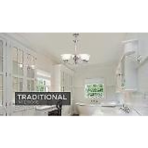 Hampton Bay Santa Rita 3-Light Brushed Nickel Chandelier with Glass Shades