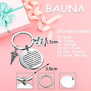 BAUNA X-Ray Tech Keychain Radiology Technologist Gift X-Ray Graduate Gifts