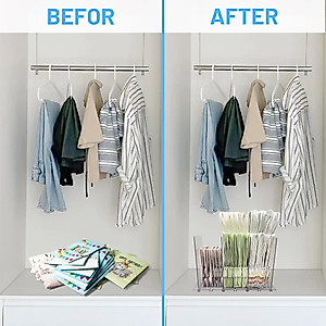 Gift Bag Storage Organizer, Acrylic Clear Shopping Bag Organizer, Adjustable Shelf Divider Bag Organizer for Small Closet, 1 Pack