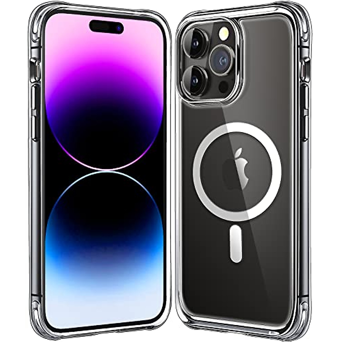 Mkeke Magnetic Designed for iPhone 14 Pro Case Clear with Magsafe [Military Grade Drop Protection] [Not Yellowing] Shockproof Phone Case for Apple iPhone 14 Pro 2022