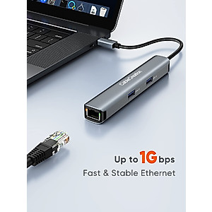 CableCreation 6-in-1 USB-C Hub/Multiport Adapter with 4K 60HZ HDMI, USB C Data Port, 1Gbps Ethernet, 100W Power Delivery, 2 USB 3.0 Port, for MacBook Pro Air M1, iPad Pro Air 2022-2018, XPS