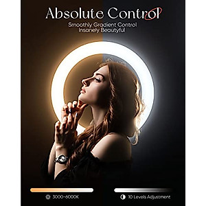 𝗡𝗲𝘄𝗲𝘀𝘁 13" Selfie Ring Light with Stand and Phone Holder, 63" Tripod for iPhone with Ring Light for YouTube/Tiktok, LED Ringlight for Make Up/Zoom Meeting/Photography, Ring Lights for Vlogs