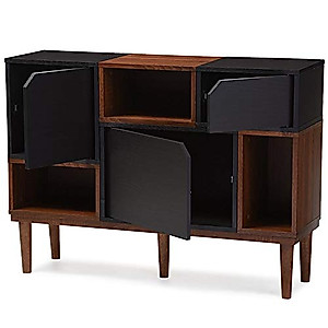 Baxton Studio FP-6794-Oak/Espresso Cabinet, One Size, Espresso