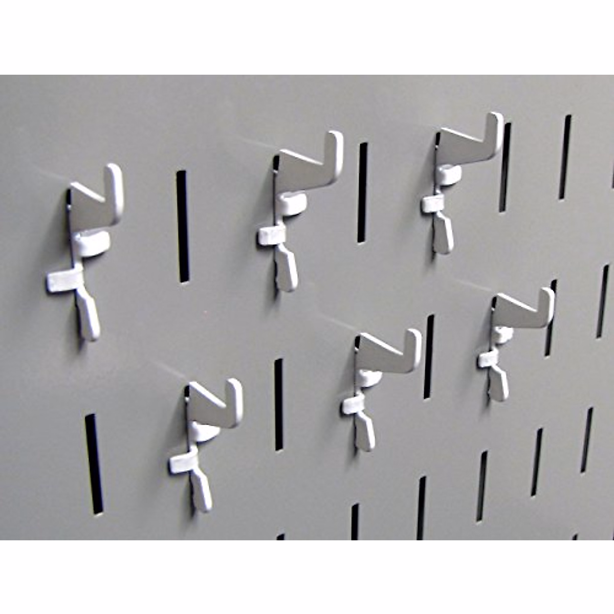 Wall Control Pegboard Standard Slotted Hook Pack - Slotted Metal Pegboard Hooks for Wall Control Pegboard and Slotted Tool Board – White