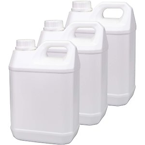Nicunom 3 Pack 80 Oz Plastic Jugs, F-Style Large Empty Jug Container Bottle with Airtight Lids, Reusable Food-grade BPA Free HDPE Plastic, for Home and Industrial Use, White
