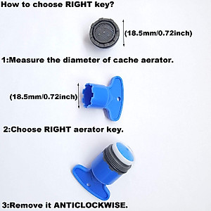 Aerator Wrench, Cache Faucet Aerator Key, Removal Wrench Tool for M16.5 M18.5 M21.5 M24 Cache Aerators, 4 Sizes