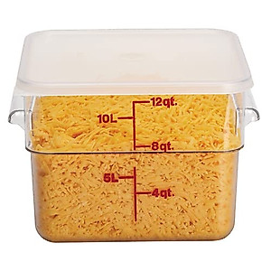Cambro SFC12SCPP Cambro Square Seal Lid for 12, 18 and 22 Qt. Capacity Clear Camwear Containers