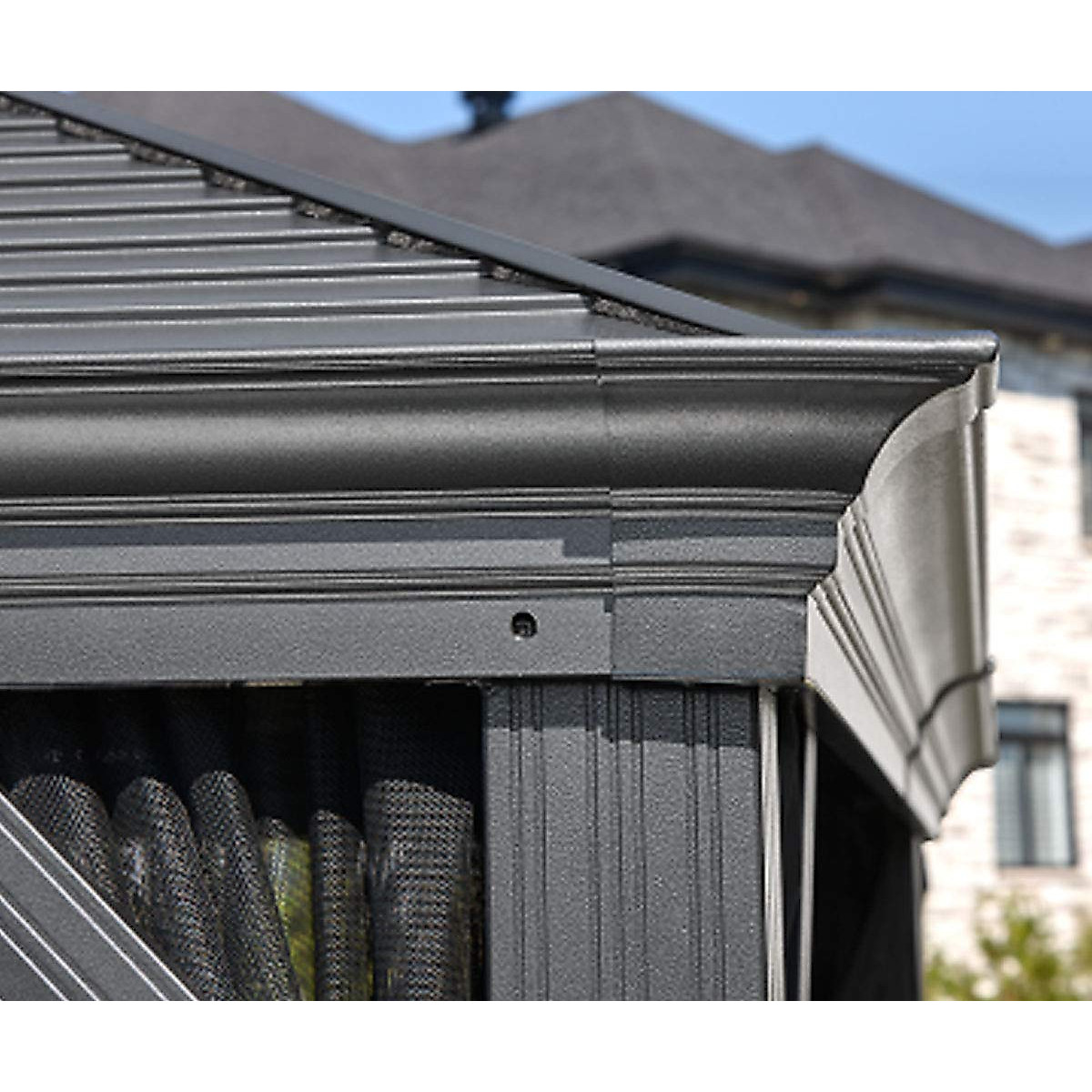 Sojag Outdoor 12' x 14' Mykonos Double Roof Hardtop Gazebo Outdoor Sun Shelter