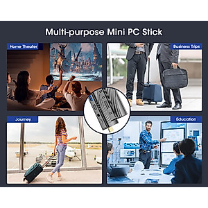 KAMRUI Mini PC Stick Windows 11 Pro, 8GB DDR4 128GB eMMC J4125 Intel Celeron (Up to 2.7GHz) Computer Stick Support 4K HDMI, 2.4G/5G WiFi BT4.2, USB3.0 Pocket Computer for Office Business Trip