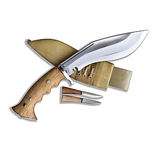 GK&CO. Kukri House Genuine kukri/khukuri - 6 Inch Iraqi Panawal Angkhola Gripper Handle White Sheath Hand Made in Nepal…