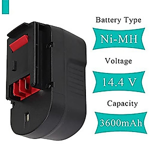 3.6Ah HPB14 Replacement Battery Compatible with Black and Decker 14.4V Battery Firestorm FSB14 FS140BX 499936-34 499936-35 A14 A144EX A1714 BD1444L HPD14K-2 Cordless Power Tool