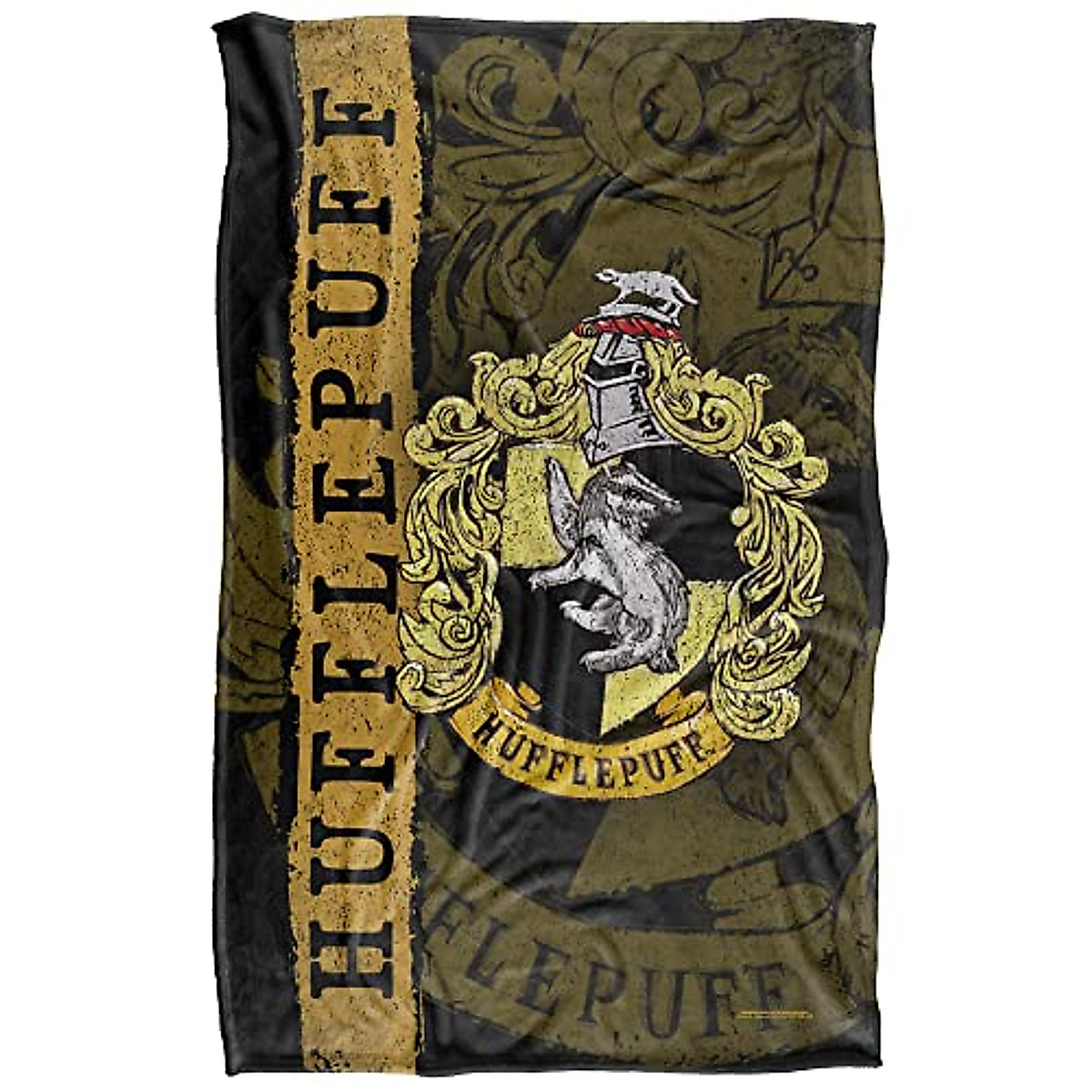 Harry Potter Blanket, 36"x58" Harry Potter House Crest Hufflepuff Silky Touch Super Soft Throw Blanket