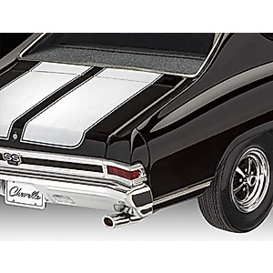 Revell RV07662 1:25-1968 Chevy Chevelle SS 396 Plastic Model kit, Black, 1/25