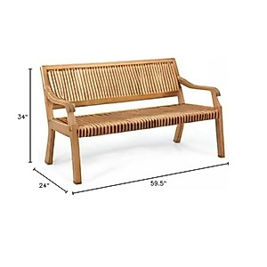 WholesaleTeakFurniture New Grade A Teak Wood Luxurious Outdoor Garden 5 Feet Bench - -Giva Collection #WFBHGV5