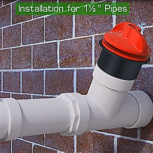 DANCO PlugAll Mechanical Test, Seal & Cleanout Pipe Plug | For Drains & Clean-outs | Fits 1-1/2 inch and 2 inch pipes | DWV Testing (10839),Red