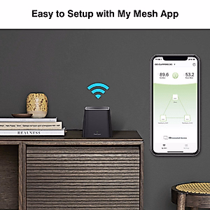 Meshforce M3s Mesh WiFi System (Midnight Black), Mesh Router for Wireless Internet Coverage, Replaces WiFi Router and Extender, Covers 6+ Bedrooms and 60+ Devices (3-Pack) (3-Pack)