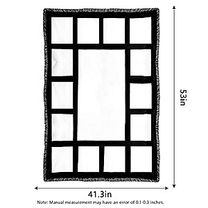 MAIKESUB Sublimation Blank Blanket 53 x 41.3 Inches Custom Personalised Photo 15 Panel Gifts for Family and Friends on Christmas Wedding Mothers Day Father Day