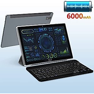 Android 11.0 Tablet 10 in,2 in 1 Tablet PC,4GB RAM 64GB ROM 256GB Expandable,Wi-Fi, Octa-Core Processor Google Certified Tablet with Keyboard 13 MP Camera 4G Cellular Dual Sim Tablet