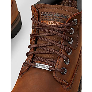 Skechers Men's Sargeants-Verdict Waterproof Boot Fashion, Dark Brown, 11