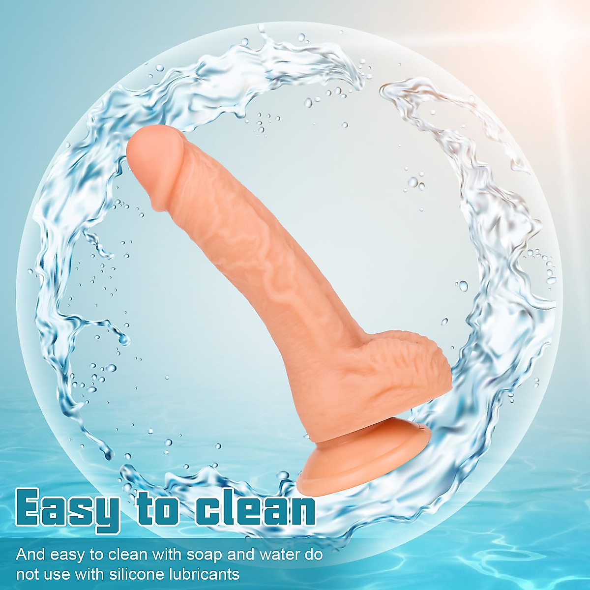 Vikkiy 7.3 Inch Realistic Dildo Feels Like Skin Body-Safe Material G spot Stimulator Dildos with Strong Suction Cup for Hands-free Play Sex Toys for Adult