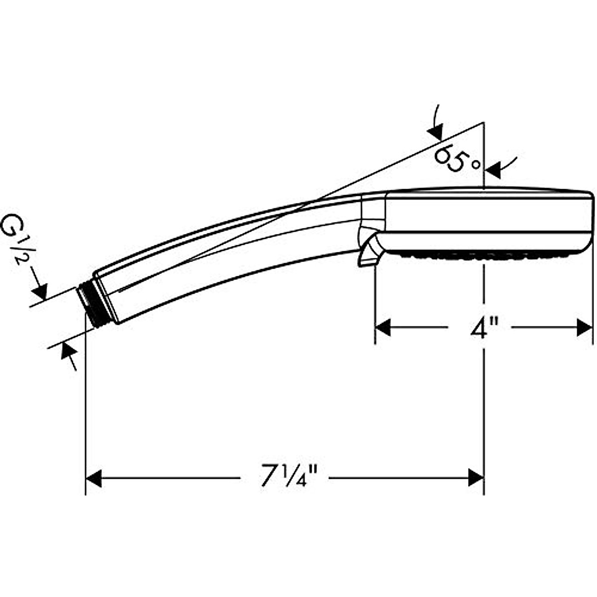 hansgrohe 100 Handshower E 3-Jet, 2.5 GPM