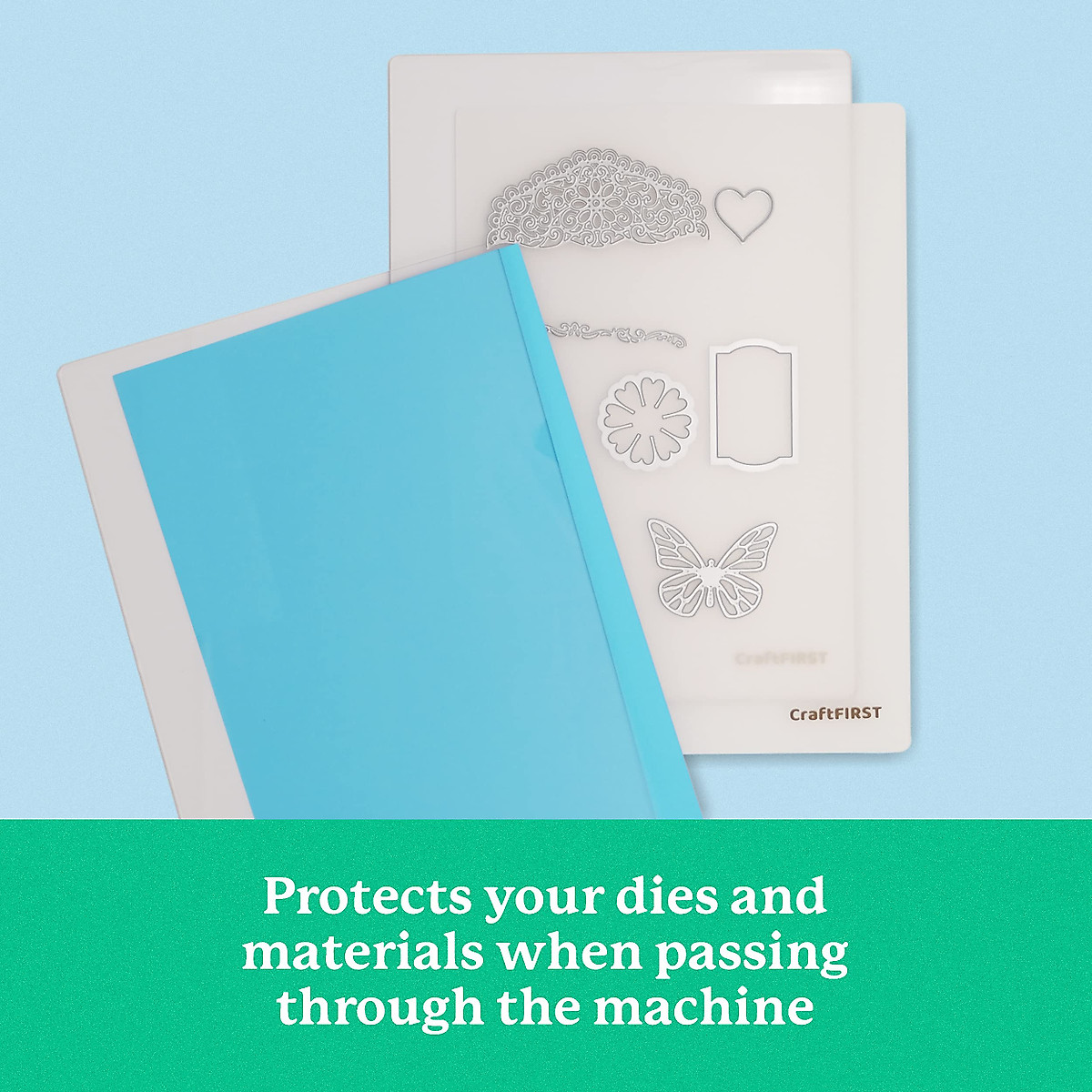 CraftFIRST 6 x 8.9" Clear Cutting Plate Die Cutting Machine Accessaries 1 Pair