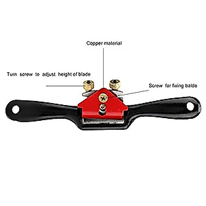 Fdit 9"/215mm Adjustable Hand Planer Spoke Shave Manual Woodworking Tool Hand Tool