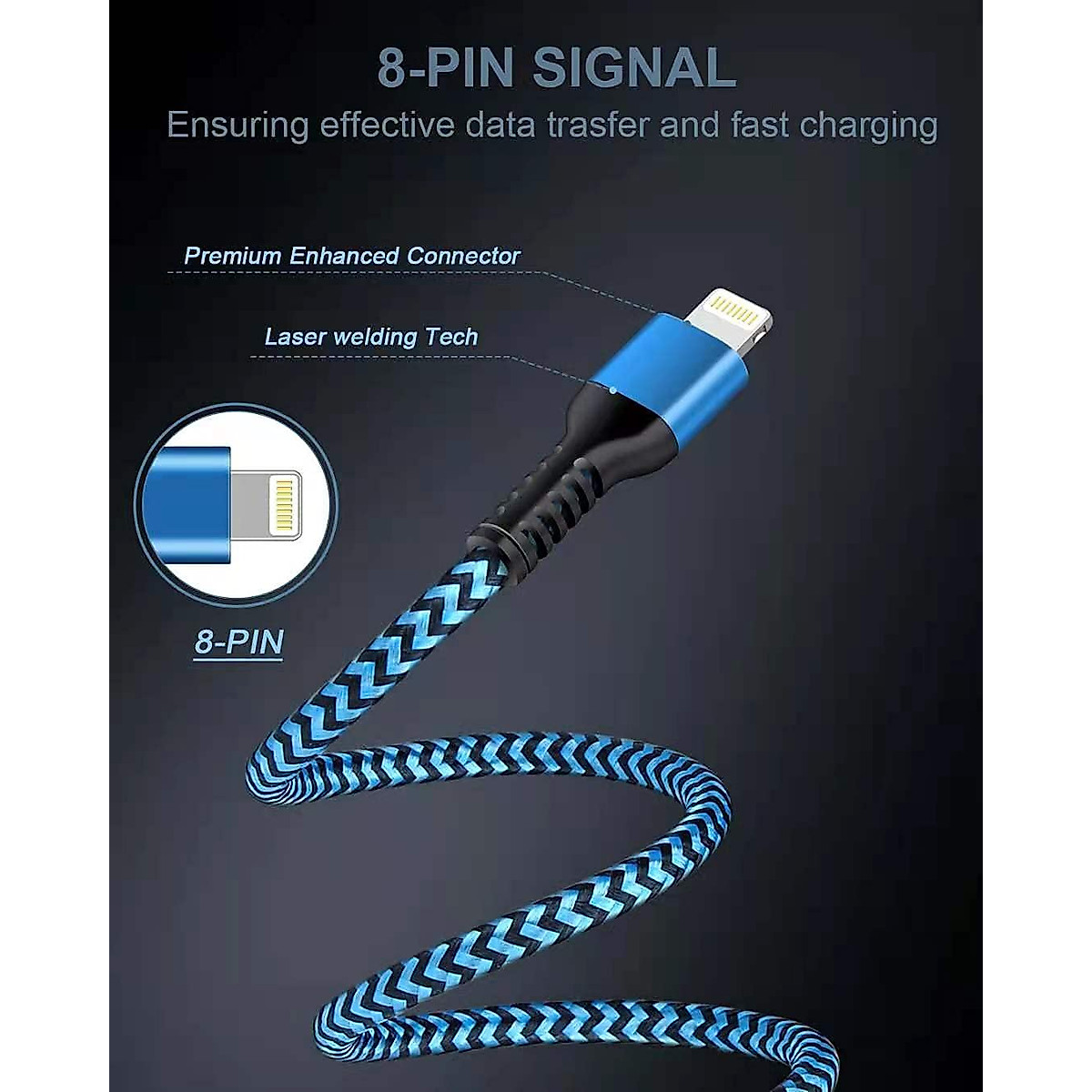 [3ft/4-Pack]iPhone Charger, Nylon Braided USB A to Lightning Cable, Apple Fast Charging Cords Compatible with iPhone 14/14 Pro Max/13/13 Pro/13 Mini/12/12 Mini/11/11 Pro/11 Pro Max/8 Plus/8/7 Plus/XR