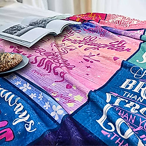 Sulpoie Granddaughter Gifts from Grandma, Granddaughter Blanket, Gifts for Granddaughter from Grandparents, Granddaughter Birthday Graduation for Granddaughter Throw Blanket 60"x50"