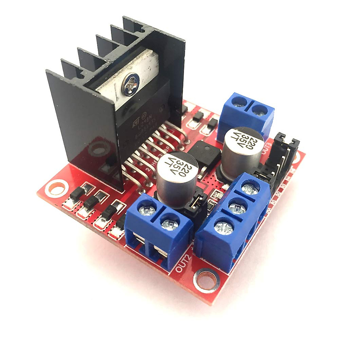 4pcs L298N Controller Board Module Dual H-Bridge 3pcs Dupont Connector Cables for Arduino Smart Car Power UNO MEGA R3 Mega2560 Motor Driver Stepper DC Motor