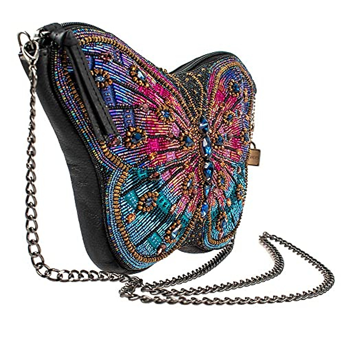 Mary Frances Jewels Handbag Beaded Butterfly Crossbody Clutch Bag, Multi