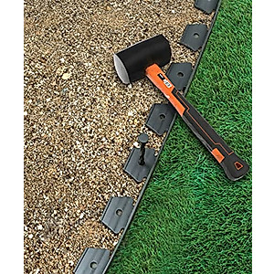 Meboyz 50 Pack of 8-inch Plastic Landscape Edging Spikes are Perfect for anchoring Weed barriers, Paver Edging, Artificial Turf, Grass Pathways, and More.