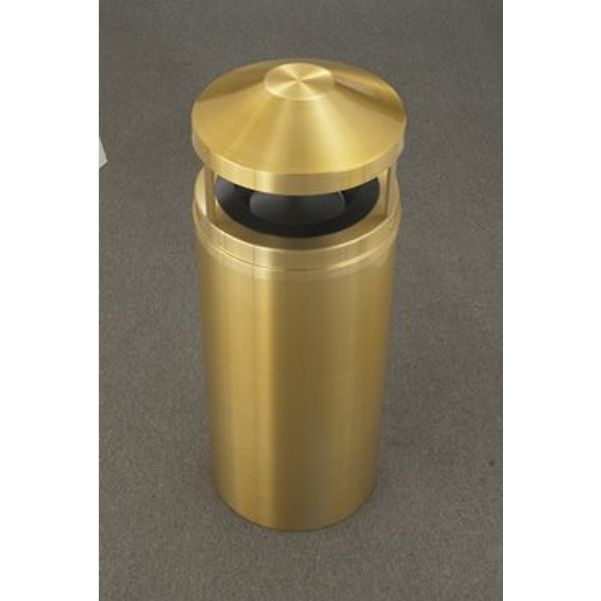 Glaro Inc. Glaro 16 Gallon Waste Receptacle w/Canopy Top, Satin Brass - H1501BE