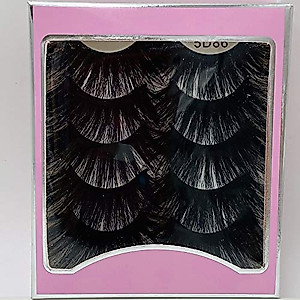 HBZGTLAD NEW 5Pair Fluffy Lashes 25mm 3d Mink Lashes Long Thick Natural False Eyelashes Lashes Vendors Makeup Mink Eyelashesa(5D86)