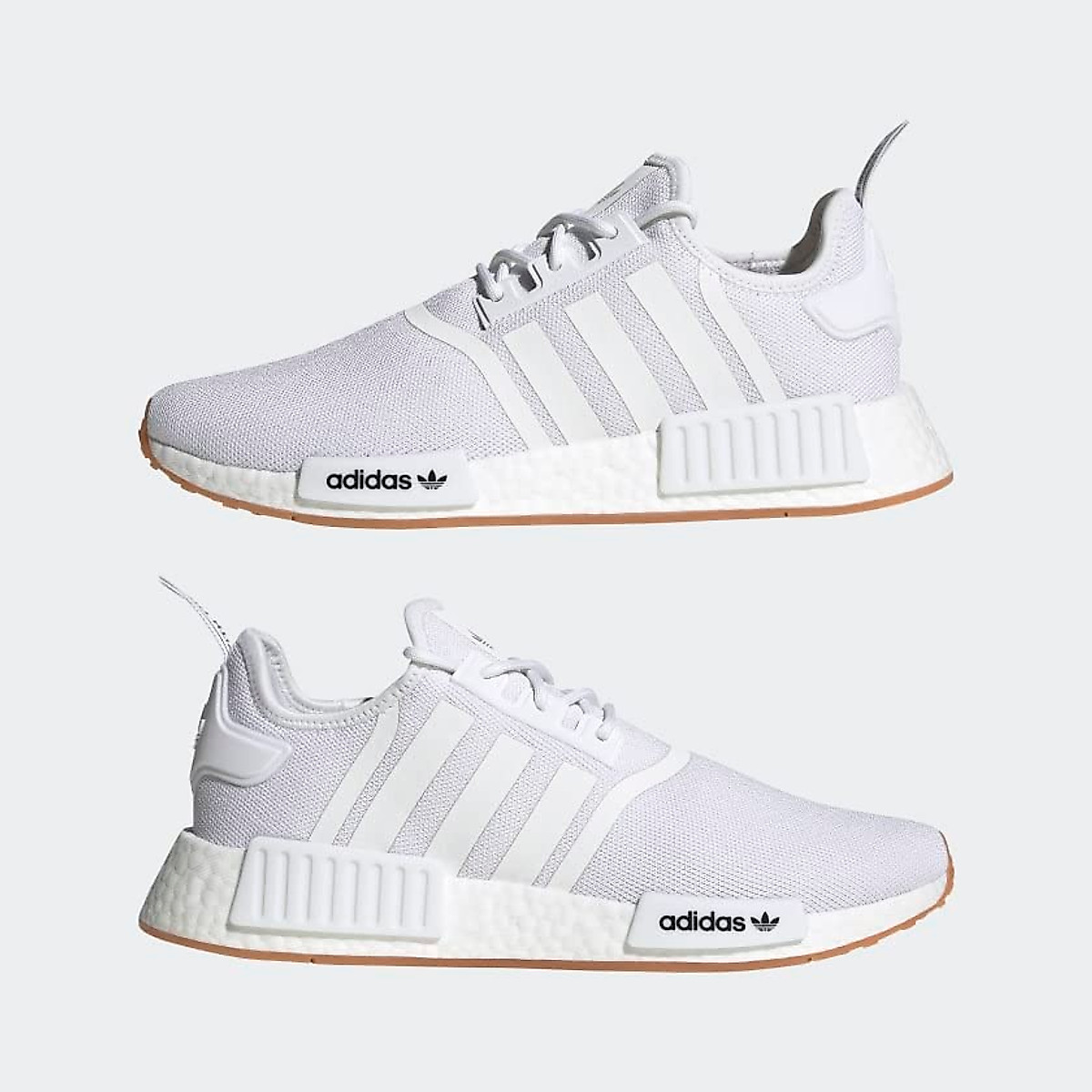 adidas Originals mens Nmd_r1 Sneaker, White/White/Gum, 10.5 US