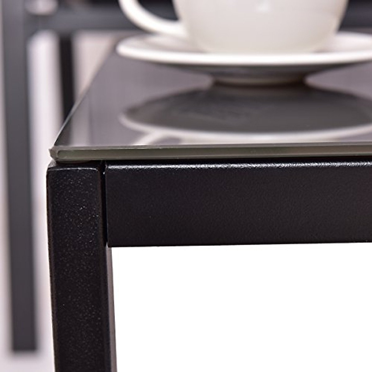 HAPPYGRILL 4 Pieces Patio Conversation Set Outdoor Furniture Set with Coffee Table for Garden Lawn Backyard