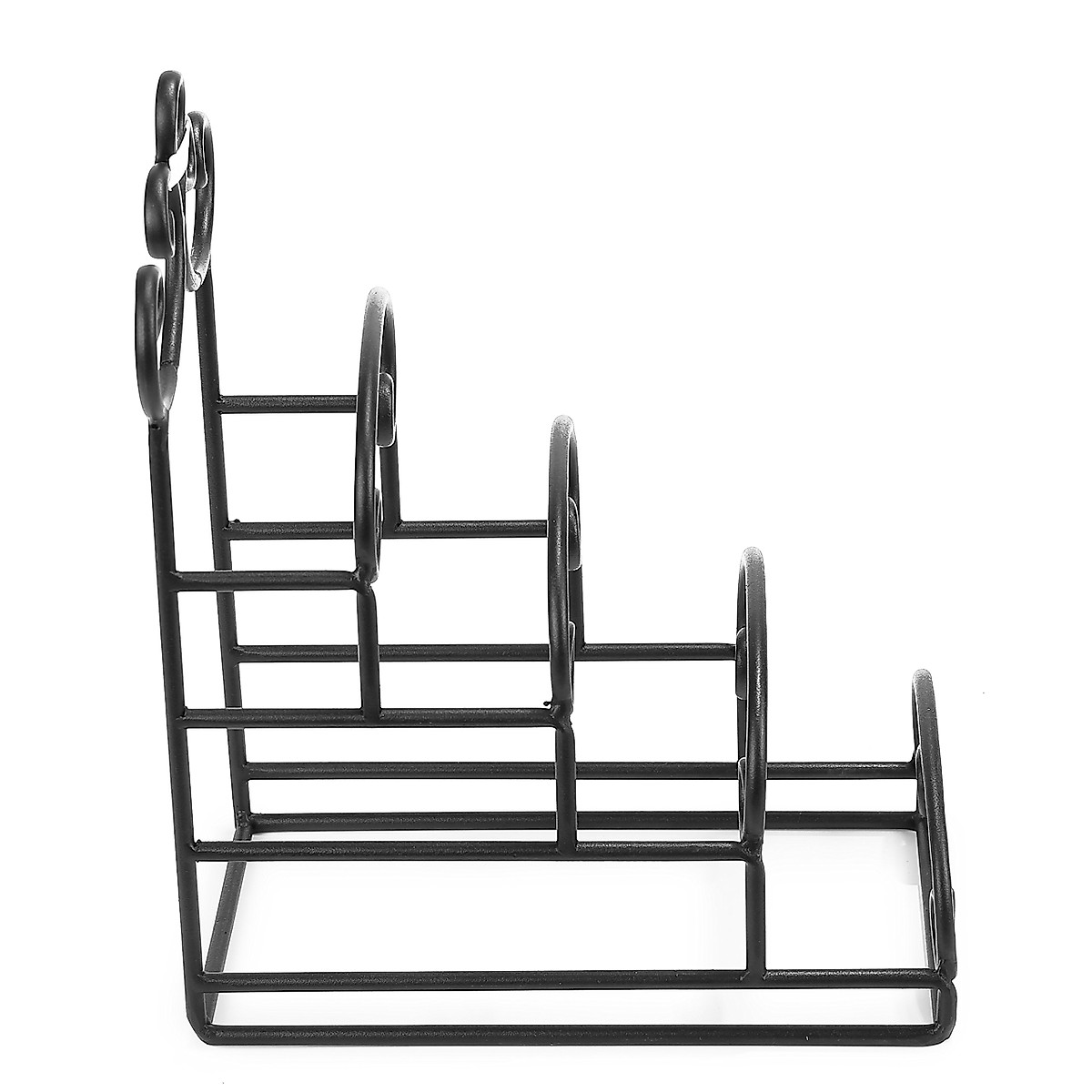 MyGift 4-Tier Vintage-Style Metal Scrollwork Plate Display Stand