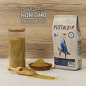 Psittacus Micro 2.2 lb | Complete Diet for Parakeets, Cockatiels and Australian Parakeets | Premium Food for Birds, 100% no-GMO