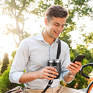 Patelai Cousin Gifts For Women Cousin Wine Tumbler Sisters by Heart Friends by Choice Coffee Mug, Christmas Mug Tumbler for Cousins, 12 oz Vacuum Insulated Wine Tumbler with Gift Box (Black)