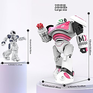 AIROBOTS Robots Toy for Kids, Robot Toys for Toddlers,Smart Programmable Interactive RC Robot, Present for 4 5 6 7 8 9 Years Old Kids Boys and Girls,Pink