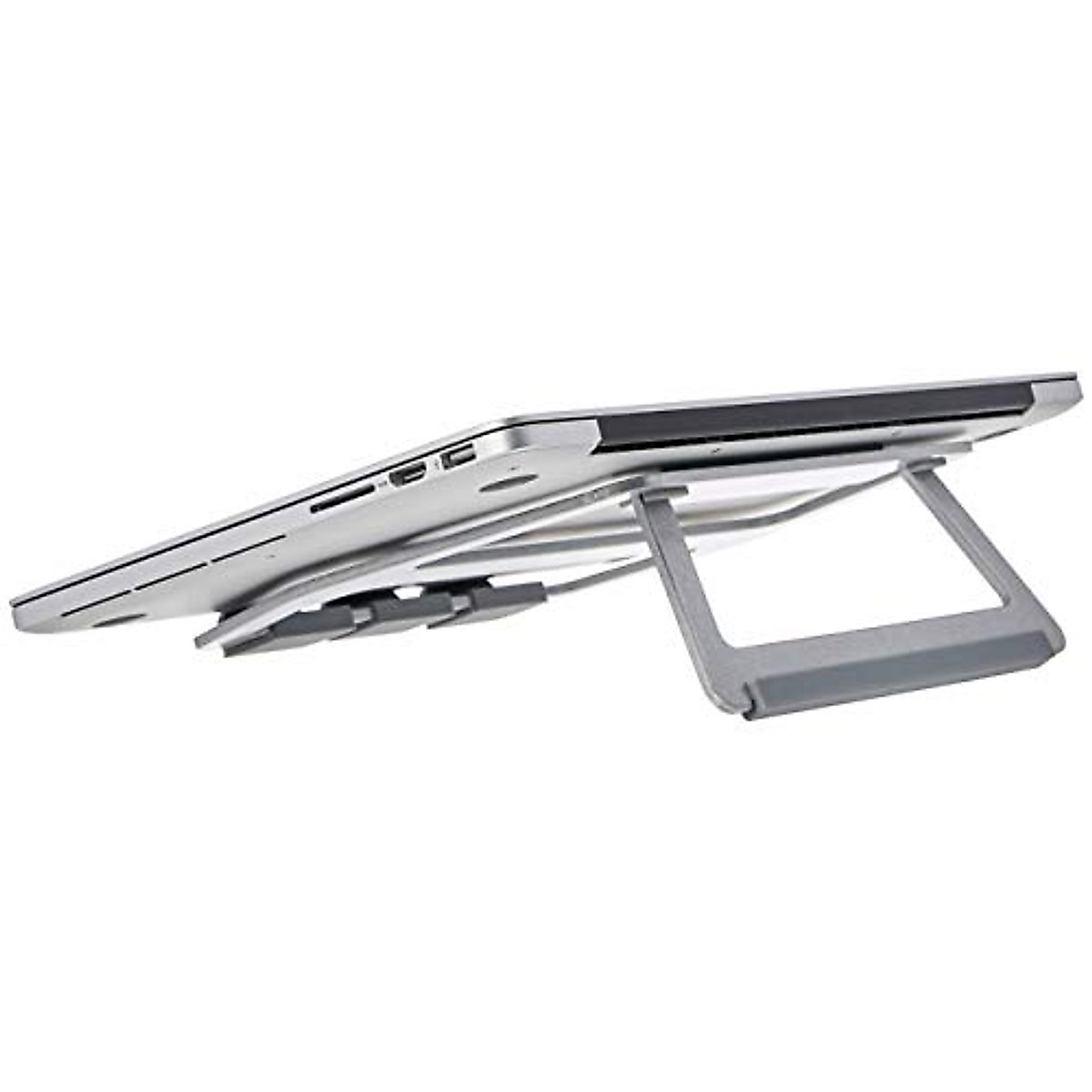 Amazon Basics Aluminum Portable Foldable Support Stand for Laptops up to 13 Inches, Silver