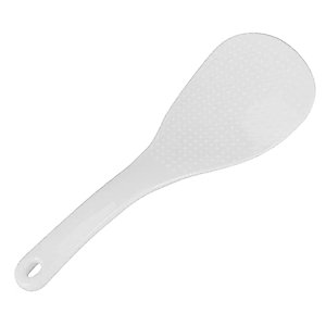 pizarra Kitchen Dotted White Plastic Flat Rice Scoop Paddle Meal Spoon