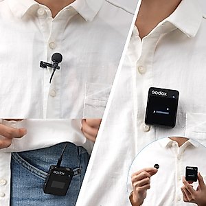 GODOX MoveLink II M2 Wireless Lavalier Microphone System with GAC-IC5 3.5mm to USB Type-C Adapter Cable