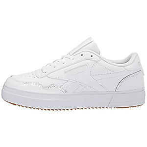 Reebok women's Club Memt Sneaker, White/True Grey/Rubber Gum, 8 US