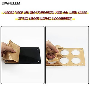 DIWNELEM Acrylic Shot Glass Holder Shot Glass Server Acrylic Cup Holder Shot Glass Serving Tray Shot Glass Base for Tequila Whiskey Brandy Vodka Spirit Liquor (2 * 3 Cup Holder,No Glass Cups)