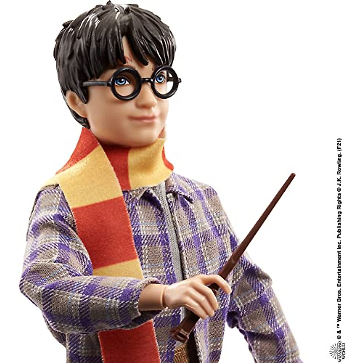 Mattel Harry Potter Collectible Platform 9 3/4 Doll (10-inch), Posable, Wearing Travel Fashion, with Hedwig, Luggage & Accessories, Gift for Collectors and Kids 6 Years Old and Up