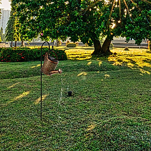 OSALADI Solar Watering Can Lights Outdoor Firefly Bunch Lights Waterfall Fairy Lights Garden Art Lamp with Stake for Home Garden Yard Lawn