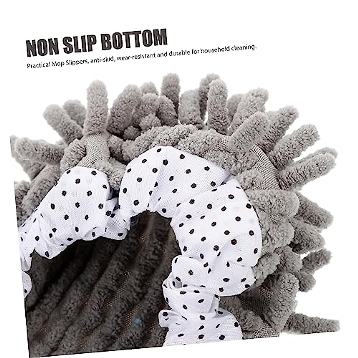 Lurrose 2 Pairs Mopping Slippers Cover Foot Cleaner Dust Mops Shoe Covers for Indoors Floor Cleaning Tool Kitchen Mop Floor Cleaning Shoes Dust Mop Covers Elastic Cleaning Tools Cleaner