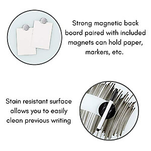 BirdRock Home 2 Pack Magnetic Glass Dry Erase Board for Wall – Glass Whiteboard for Offices, Meeting Rooms, Classrooms or Homes – 2 Dry Erase Markers - 4 Magnets – 2 Marker Holders - White