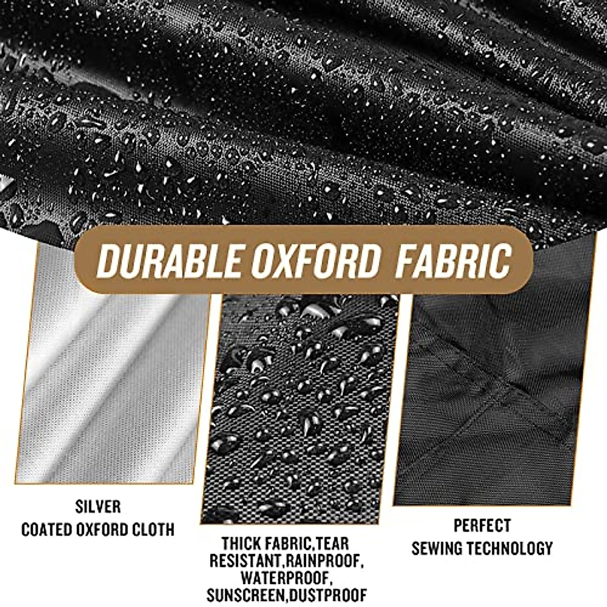 Andacar Outdoor Sink Cover for Cuisinart Outdoor Prep Table, Waterproof Sink Station Cover Dustproof Prep Table Cover Durable Prep Station Cover for Grill Black-48x24x48inch